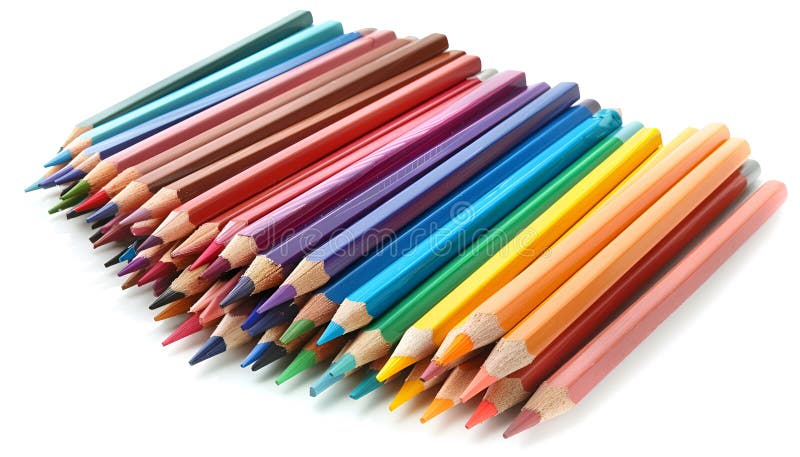 Many Sharp Graphite Pencils Isolated on White Stock Image - Image of ...