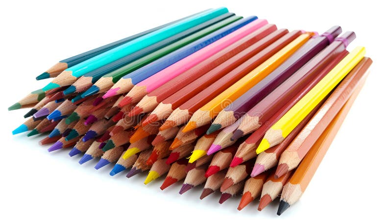 Many Sharp Graphite Pencils Isolated on White Stock Image - Image of ...
