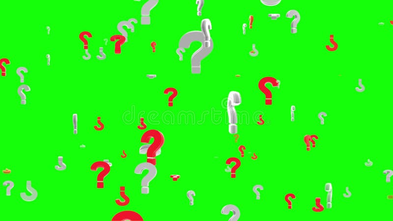 Many Shiny Red White Random Fading Question Marks Blinking Falling ...