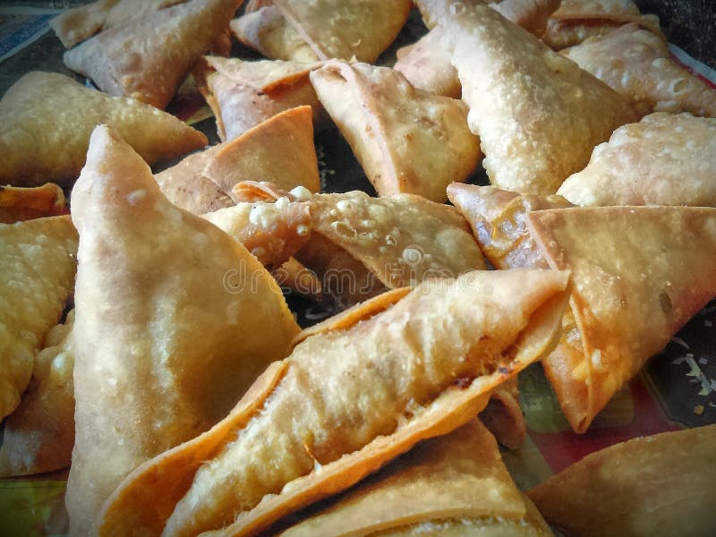 Shorteats in a dish stock photo. Image of food, samosas - 75420778