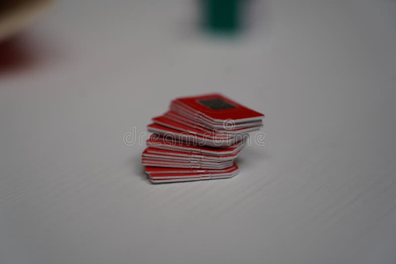 Many SIM Cards on a Laptop Keyboard. Bot Farm Stock Photo - Image of ...