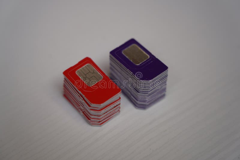 Many SIM Cards on a Laptop Keyboard. Bot Farm Stock Photo - Image of ...