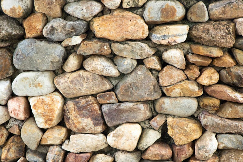 Many Size of Rock Composite To Stone Wall Stock Image - Image of grunge ...