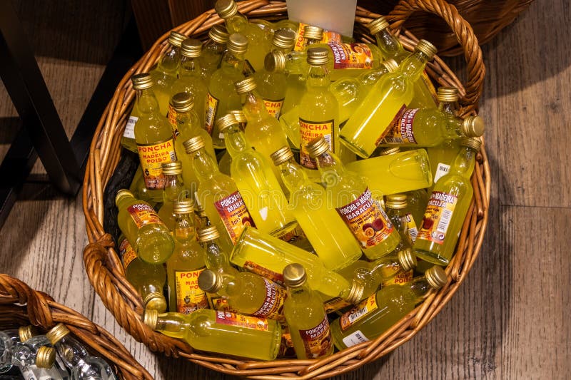Small Bottles of Poncha for Sale in Madeira Editorial Stock Photo ...