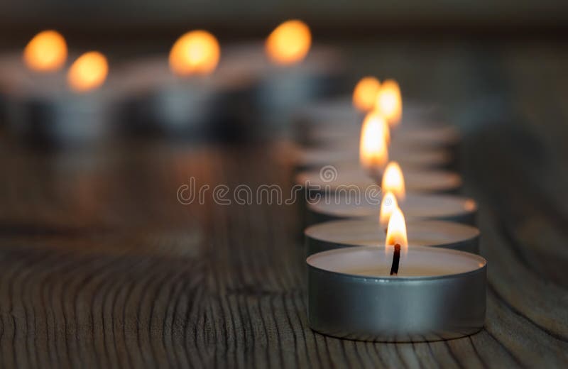 Many small burning candles stock photo. Image of candle - 103710410