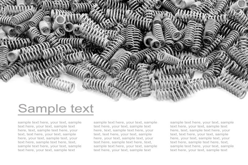 Many small chrome springs stock image. Image of equipment - 29061579