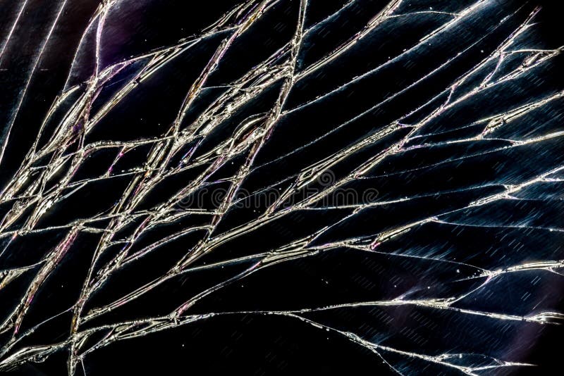 Many Small Cracks on the Surface of the Glass, a Broken Screen of a ...