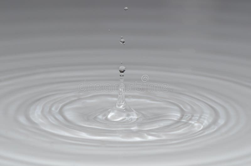 Many Small Droplets in the Clear Water Stock Photo - Image of flora ...