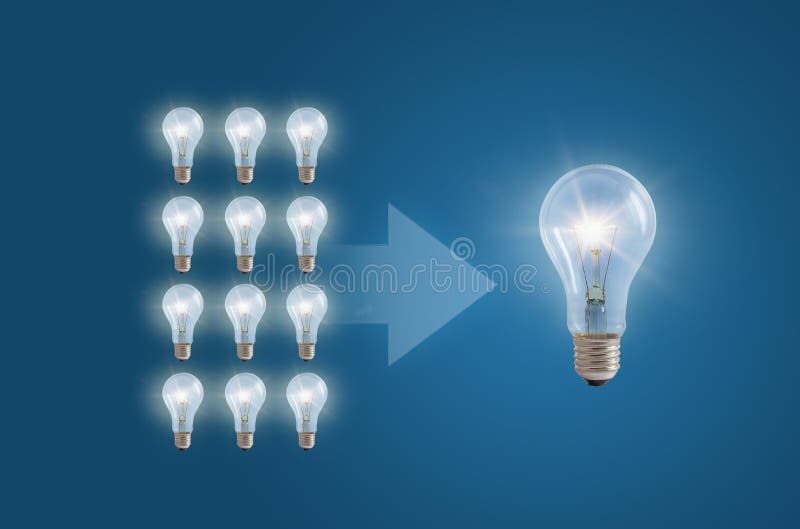 Many Small Ideas Add Up To a Big One. Stock Illustration - Illustration ...