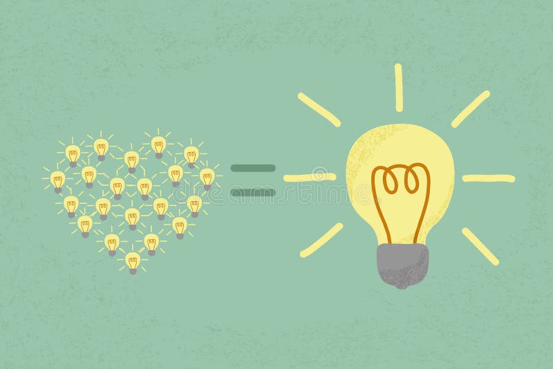 Many Small Ideas Equal a Big One Idea Stock Vector - Illustration of ...