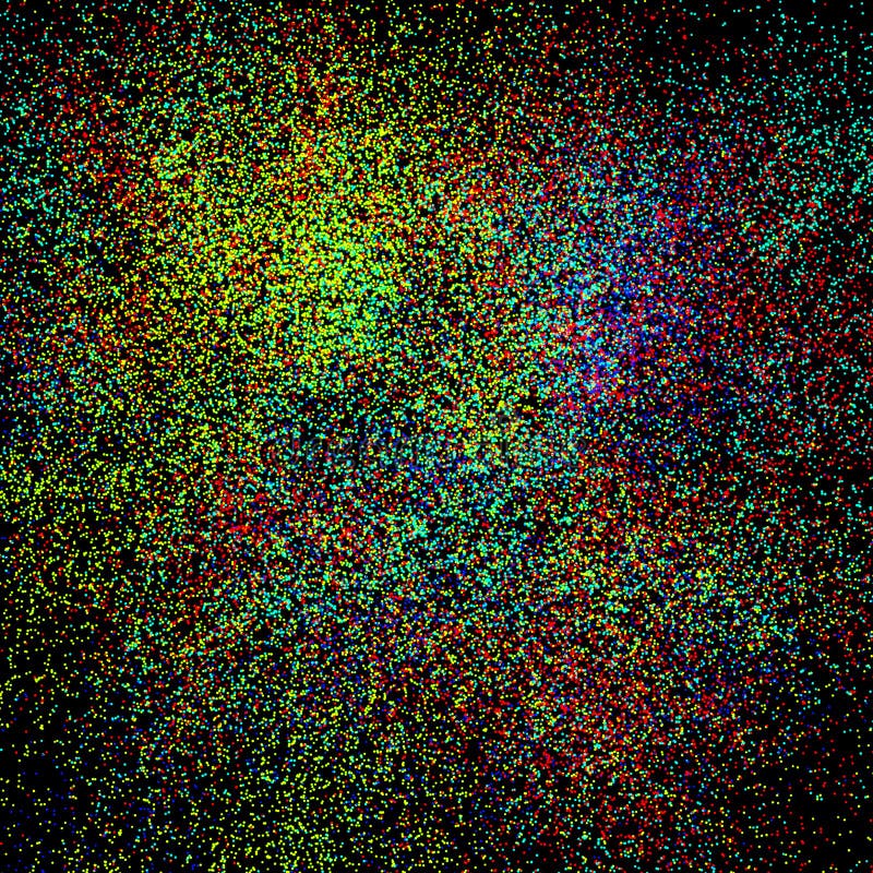 Many Small Multi-colored Circles. Accumulation of Particles Stock ...