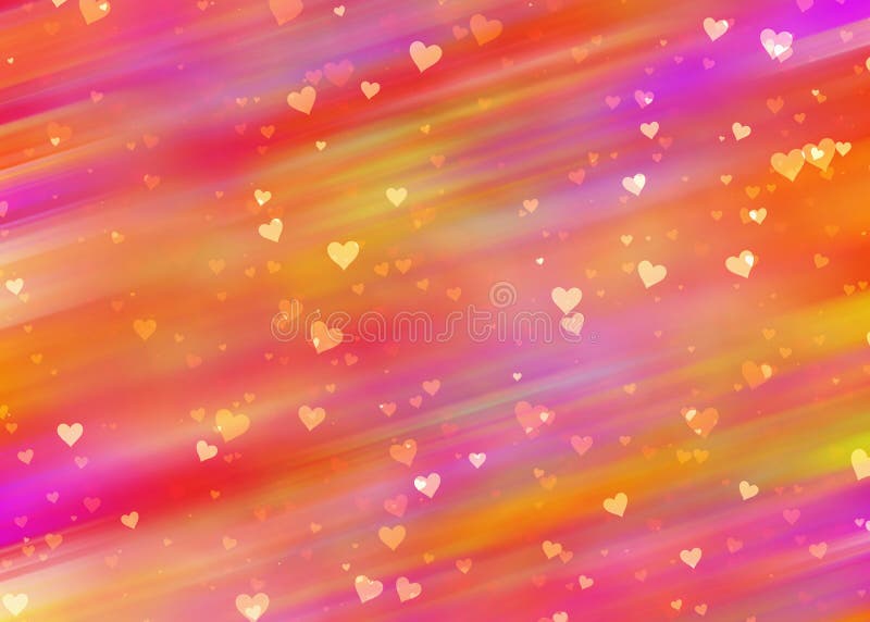 Many Small Painted Hearts Backgrounds Stock Illustration - Illustration ...