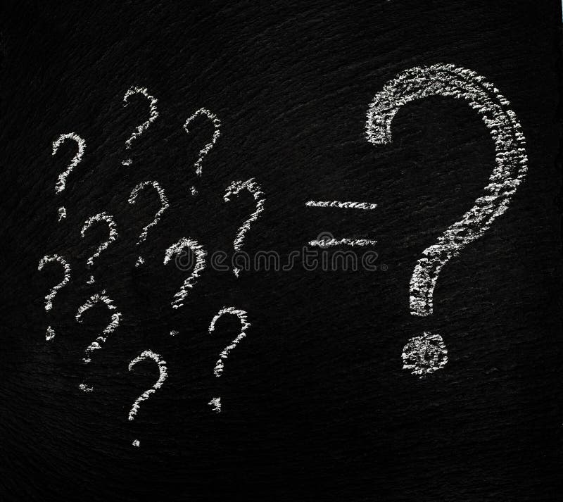 Many Small Question Marks and One Large Question Mark are Drawn in ...