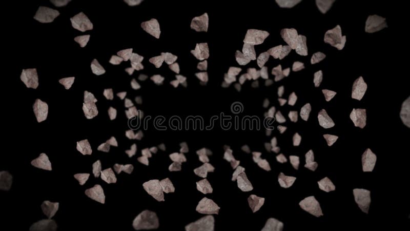 Many Broken Glass Floating in Air on Black Background. Business Damage ...