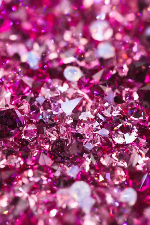 Many Small Ruby Diamond Stones, Luxury Background Stock Photo - Image ...