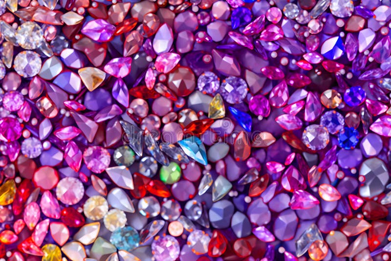 Many Small Ruby and Diamond Stones, Luxury Background. Neural Network ...