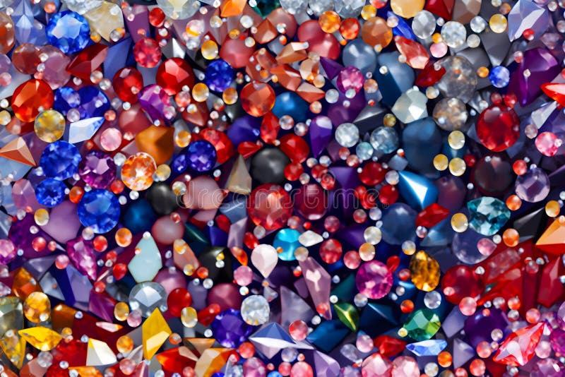 Many Small Ruby and Diamond Stones, Luxury Background. Neural Network ...