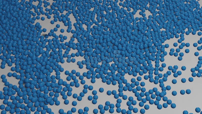 Many Small Spheres Form a Bowling Pin Shape on Green Screen Stock Video ...