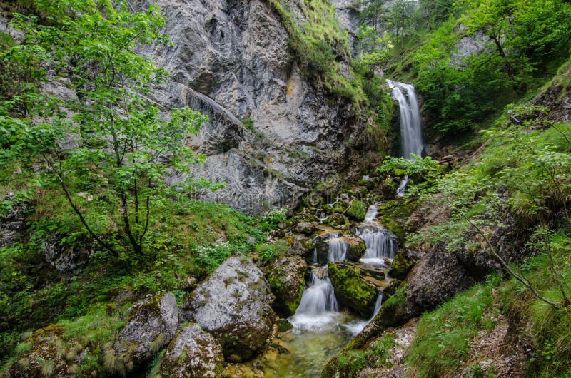 Many Small Steps at the Waterfall Stock Photo - Image of sparkling ...