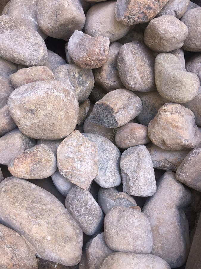 Many Small To Medium Size Stones. Uneven Rough Stones Isolated Stock ...