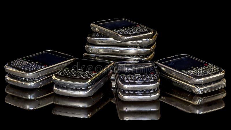 Many Smart Phones in a Pile Stock Photo - Image of table, cell: 53086950