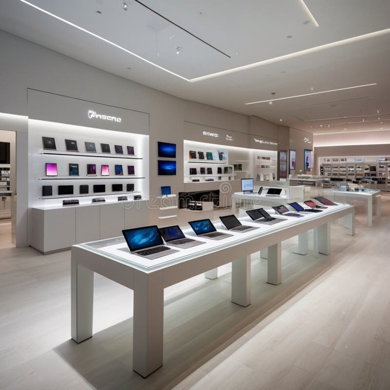 Many Smartphones are on the Table in the Technology Store. Buying a ...