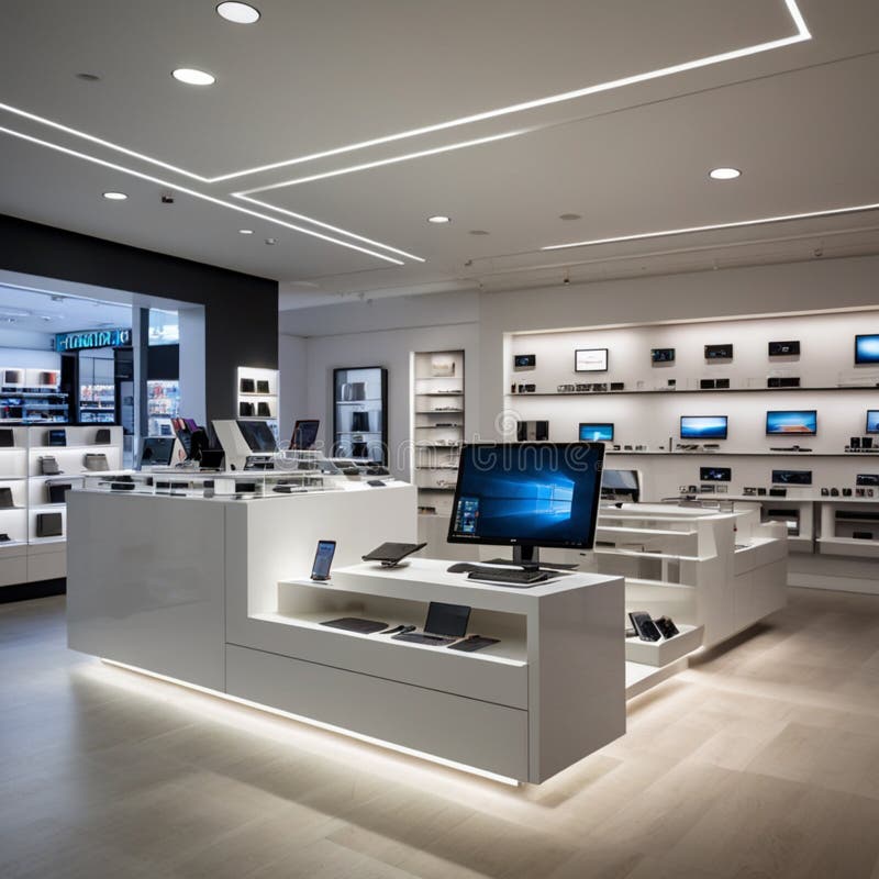 Many Smartphones are on the Table in the Technology Store. Buying a ...