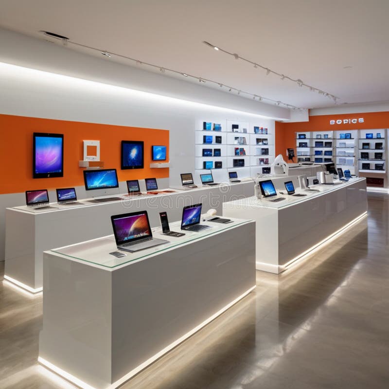 Many Smartphones are on the Table in the Technology Store. Buying a ...