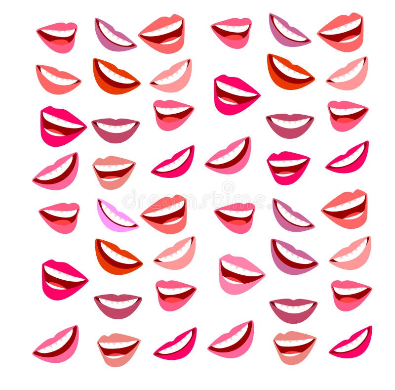 Many smiles stock vector. Illustration of smiling, cosmetic - 21688610