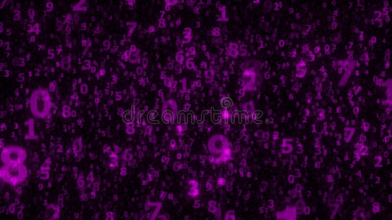 The Many Sparkling Falling Digits - Seamless Loop Stock Video - Video ...