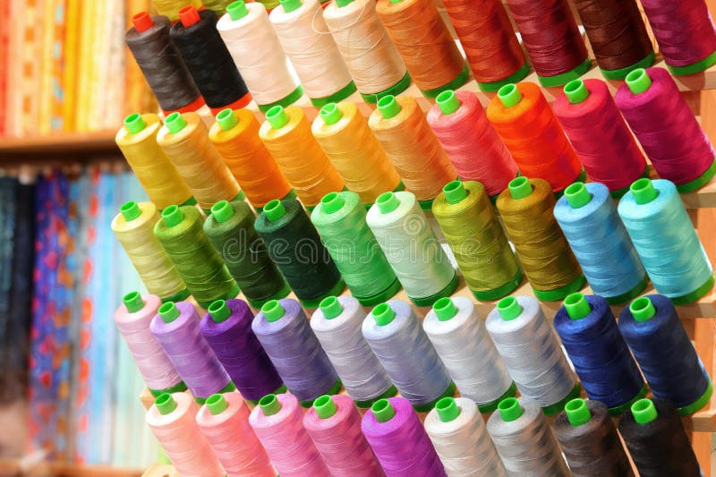 Many spools of thread stock photo. Image of bobbins - 161793086