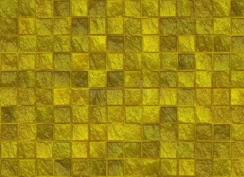 Many Square Golden Tile Pattern Texture Stock Illustration ...