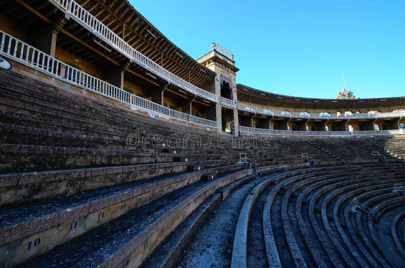 Many Steps in Stadium Barcelona Stock Photo - Image of famous, religion ...