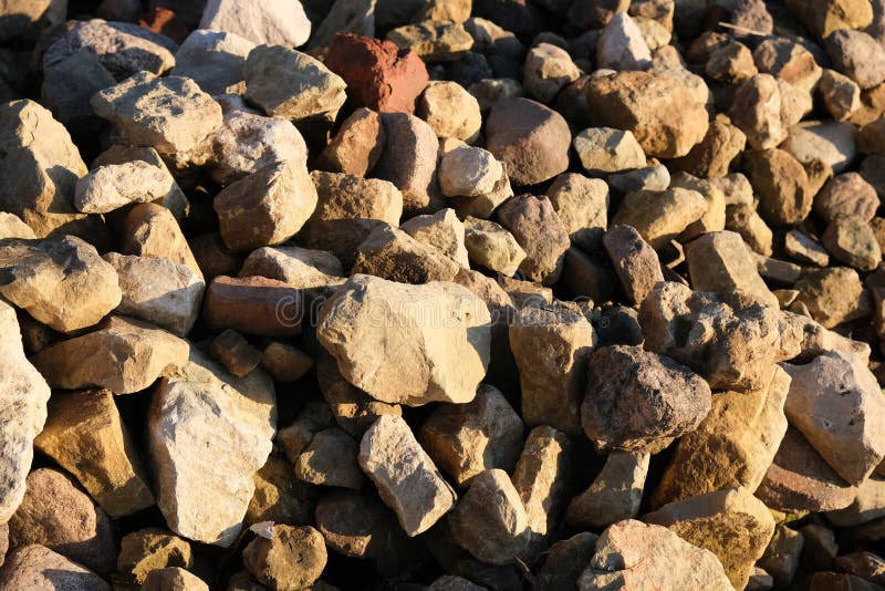 Many Stones of Different Shapes on the Ground Stock Image - Image of ...