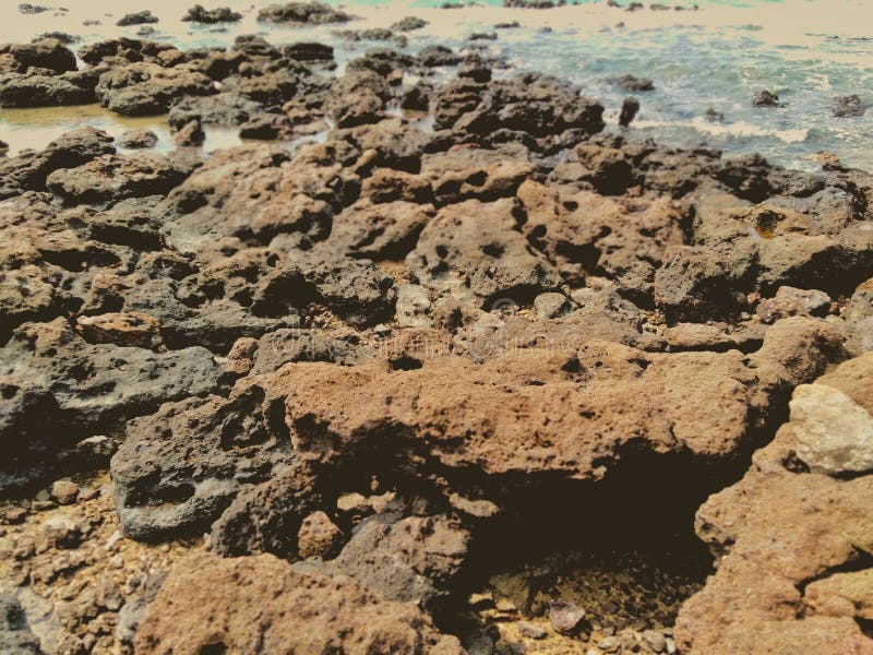 Many Stones by the Sea, Beautiful Views Stock Photo - Image of stones ...