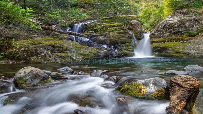 Many Streams Flow To the River - Beautiful Waterfall Stock Photo ...