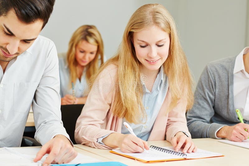 Students Learning in University Stock Image - Image of exam, class ...