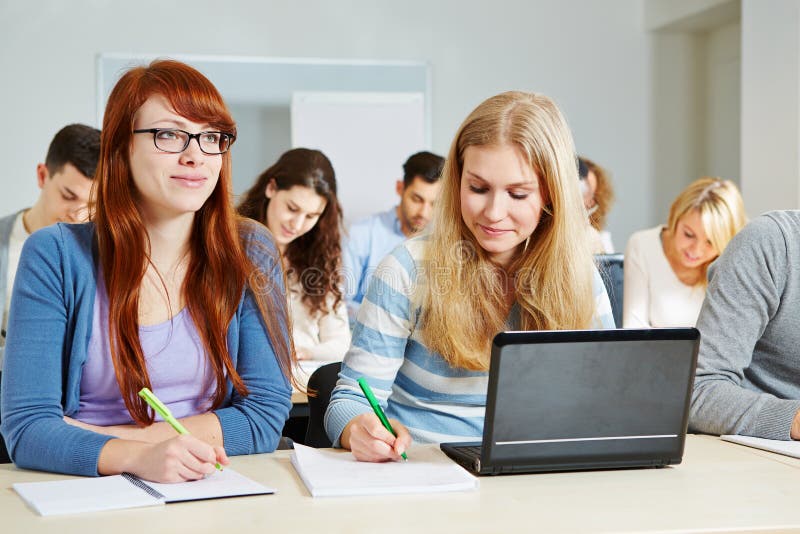 Students Studying in University Stock Image - Image of seminar ...
