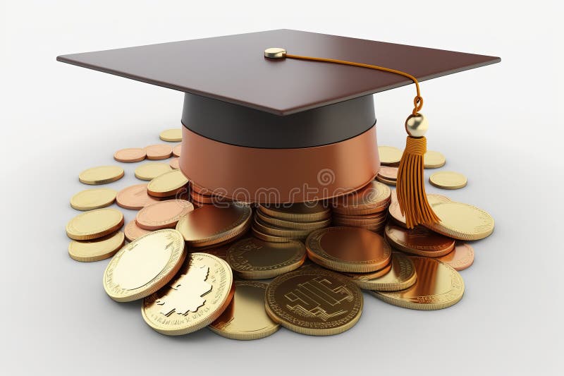 Many studies and coins stock illustration. Illustration of concepts ...