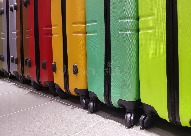 Suitcases in the Airport Luggage Storage for Control Stock Photo ...