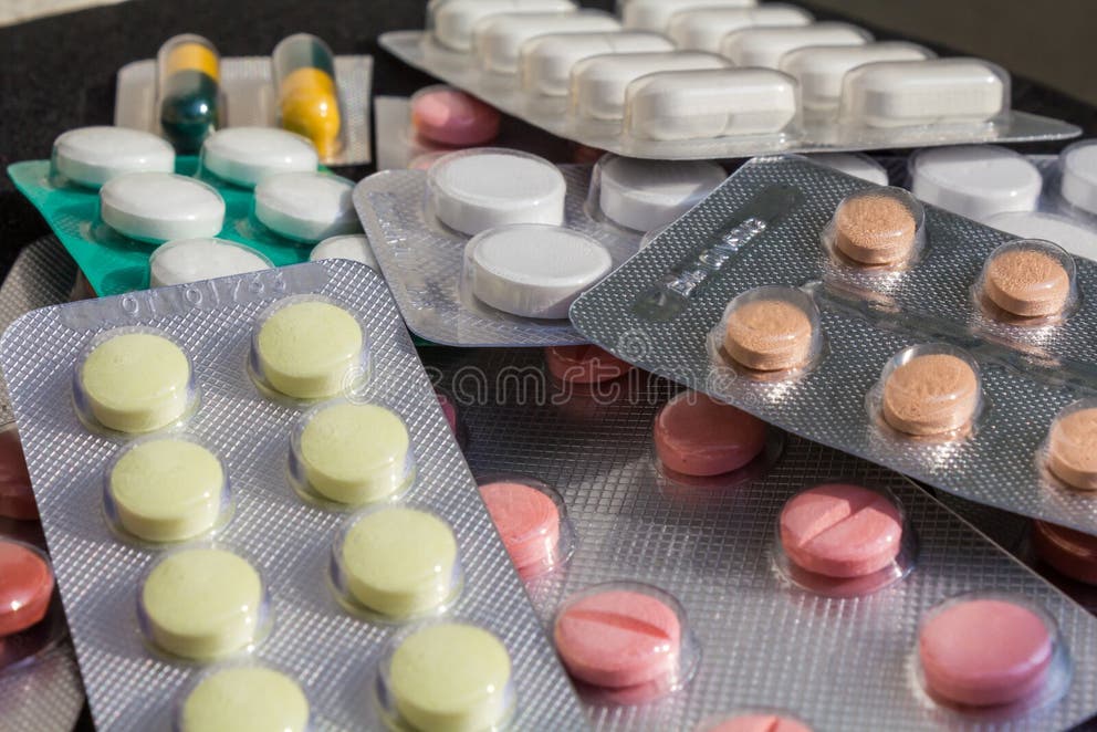 Colorful drugs and pills stock photo. Image of drug, antiviral - 30135452