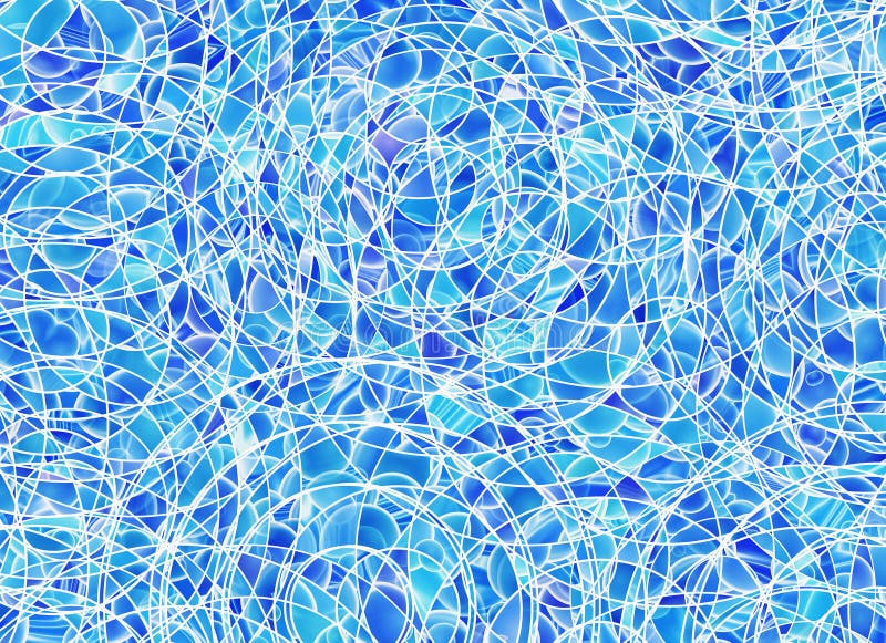 Many Tangled Lines on Blue Backgrounds Stock Illustration ...