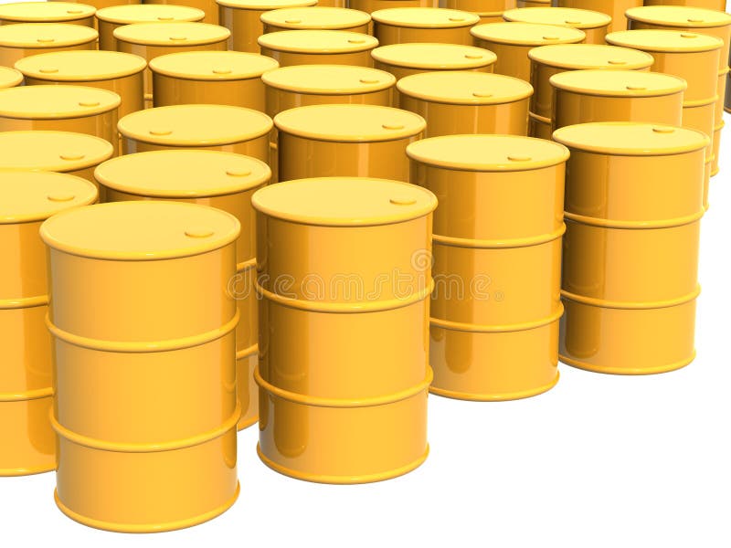 Many tanks of yellow color stock illustration. Illustration of isolated ...