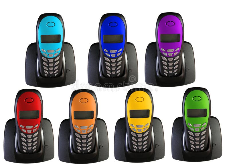 Colourful Telephones stock image. Image of traditional - 15142999
