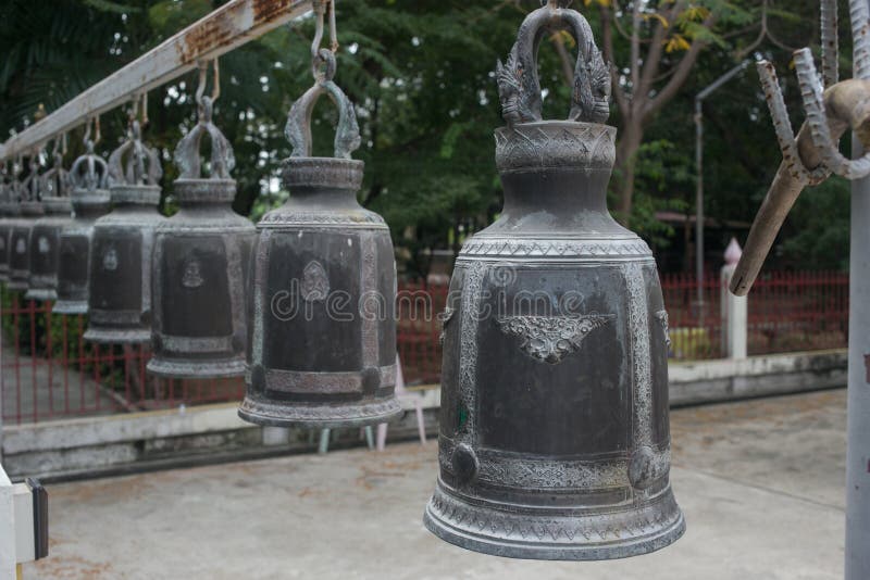 Many Thai Bell in the Thai Temple Stock Image - Image of symbol, travel ...