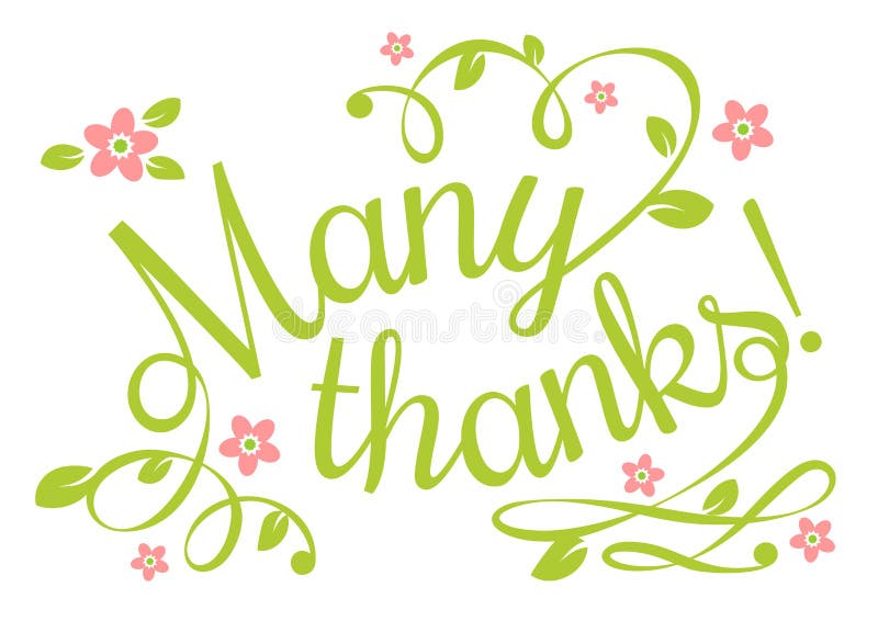 A Big Thank You Notepad Paper Message with Unique Hand Lettering Stock ...