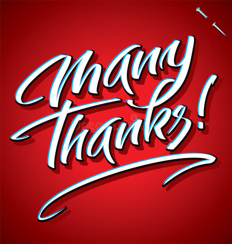 Many thanks stock illustration. Illustration of learning - 19720778