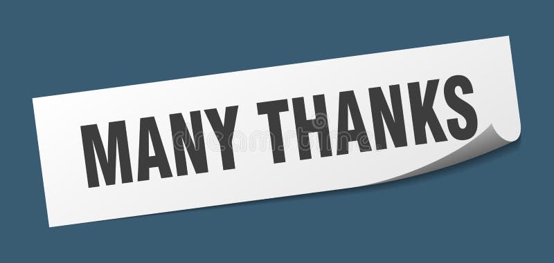 Many Thanks Sticker. Many Thanks Square Isolated Sign Stock Vector ...