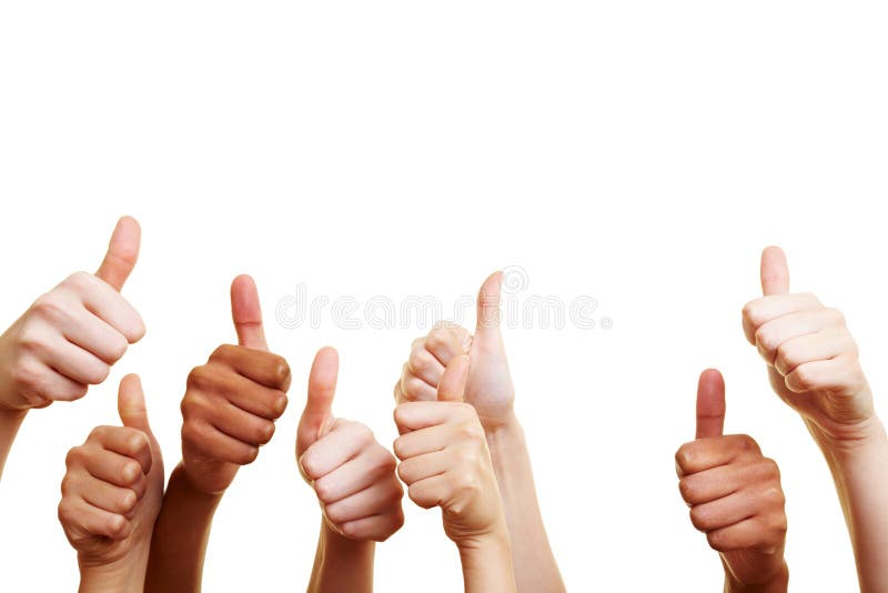 Many thumbs up stock image. Image of hands, people, friendship - 14879099