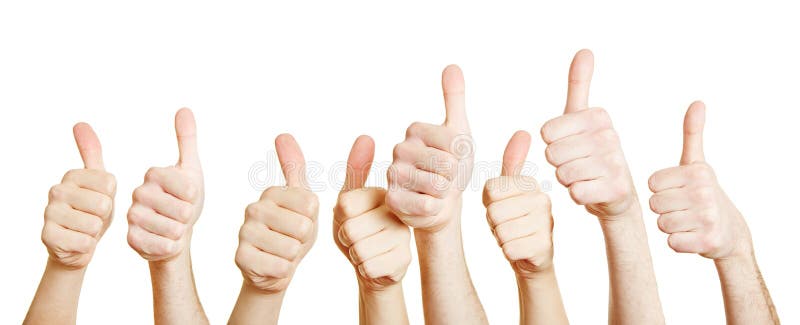 Many thumbs up stock image. Image of hands, people, friendship - 14879099